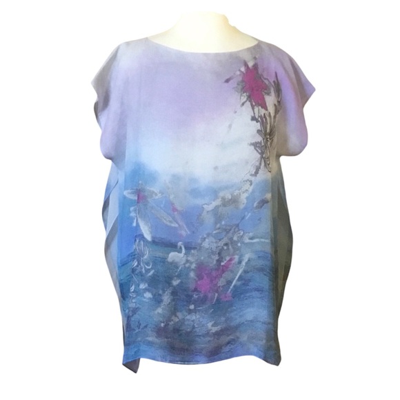 Jim Thompson | Tops | Rare Jim Thompson Katherine Silk Side Split ...